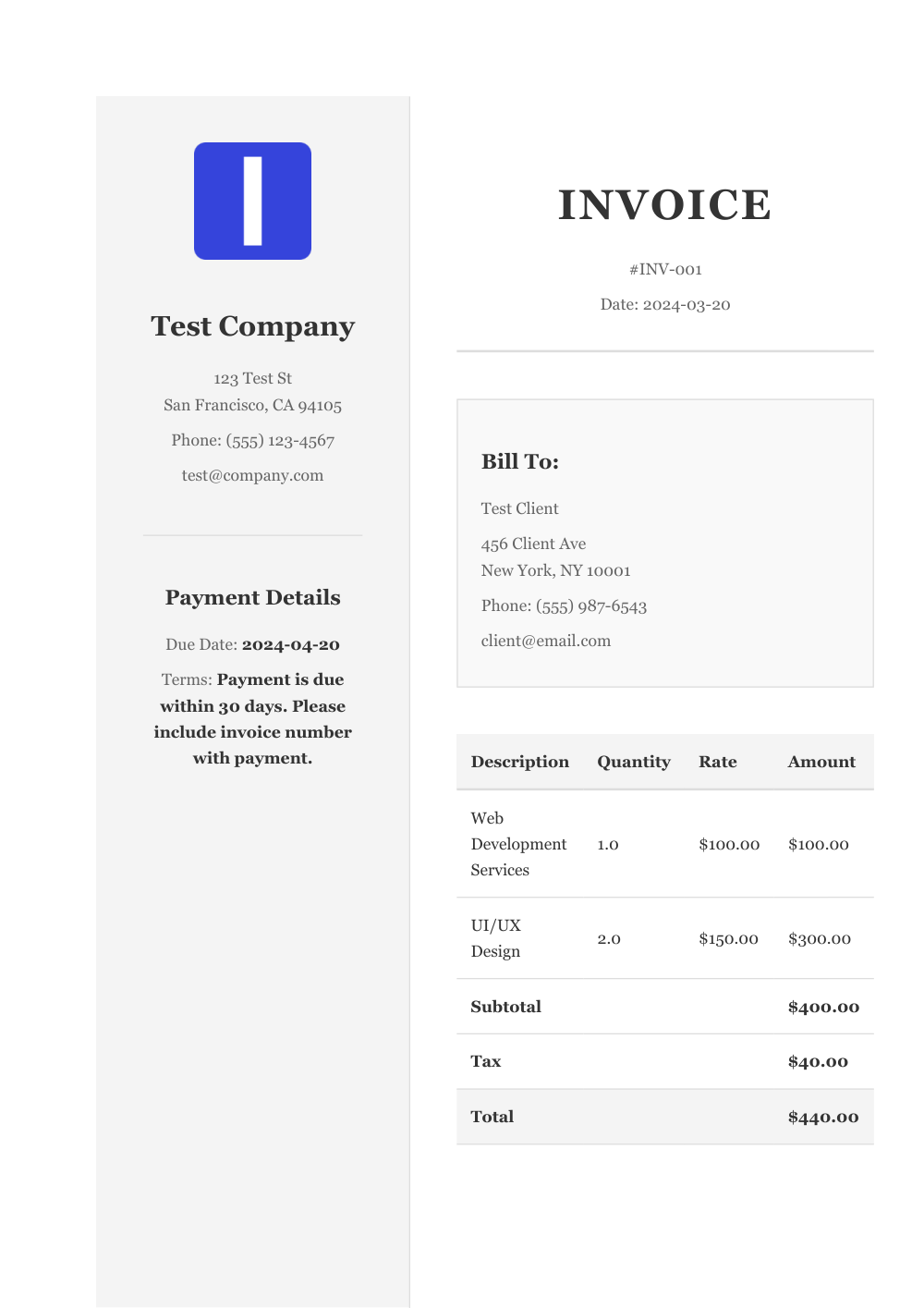InvoiceDen - Professional Invoice Generator